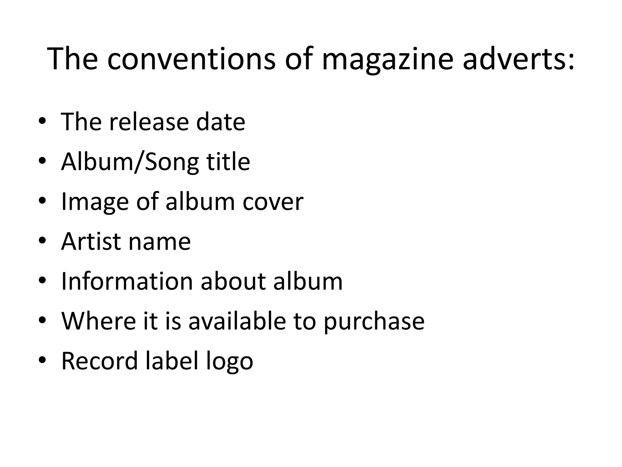 Conventions of magazine advert | PPTX