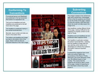 Conventions of magazine front covers | PPT