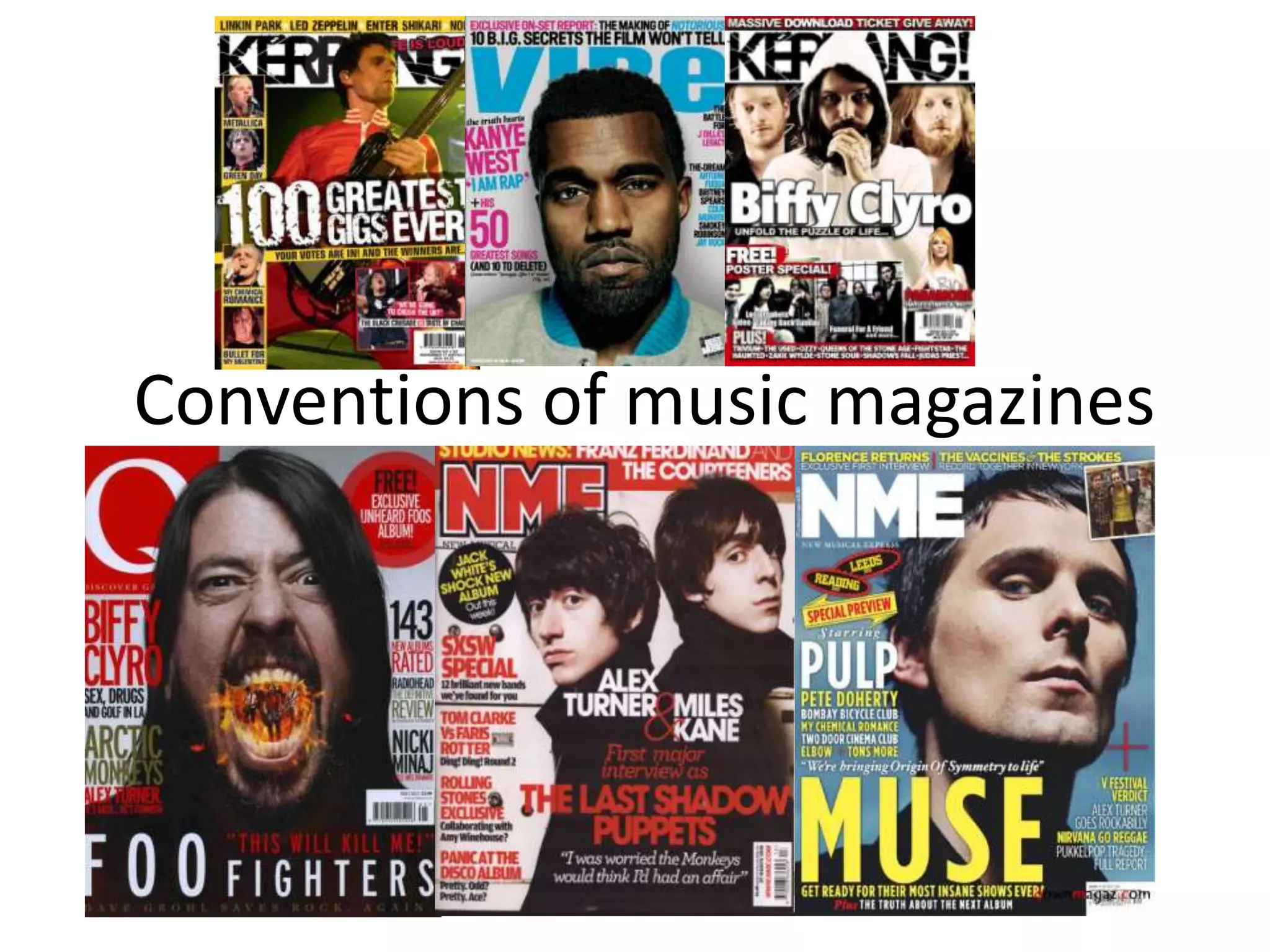Conventions of music magazines | PPTX