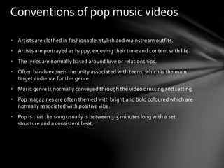 Conventions of music videos | PPT