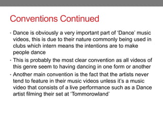 Conventions of Music Videos | PPTX