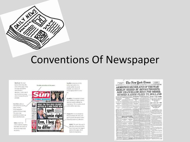 Conventions of newspaper | PPT