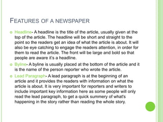 Conventions of newspapers | PPTX