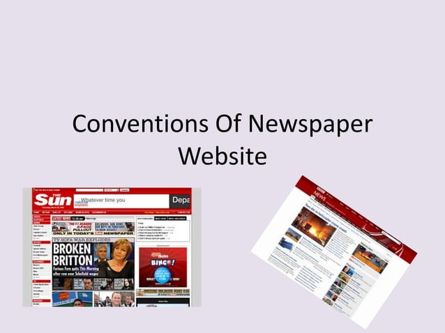 Conventions of newspaper website | PPT
