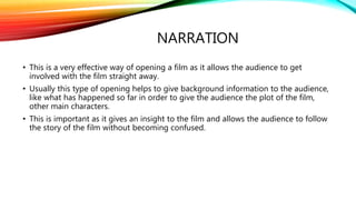 Conventions of opening scenes | PPTX