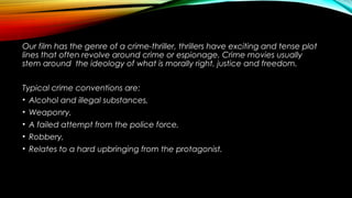 Conventions of crime films | ODP