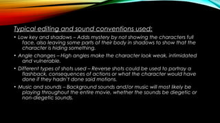 Conventions of crime films | ODP