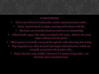 Conventions of pop music | PPTX
