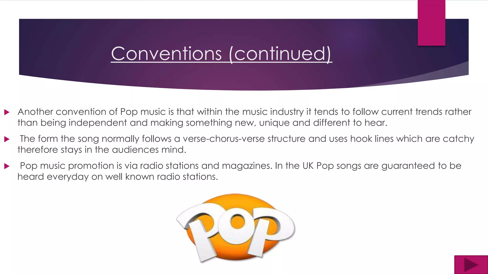 Conventions of pop music | PPT