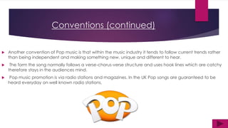 Conventions of pop music | PPT