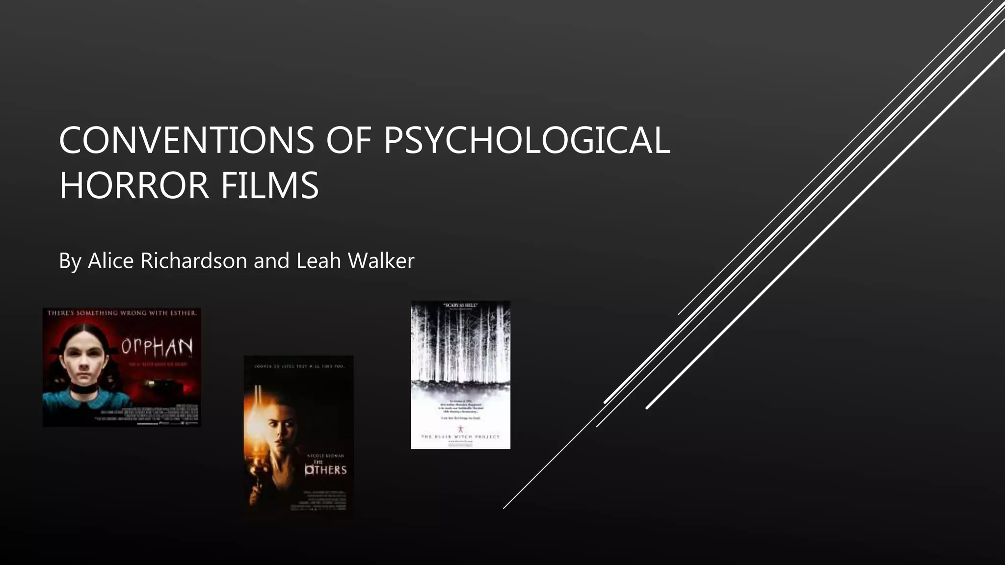 Conventions of psychological horror films | PPTX