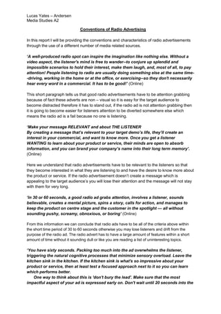 Conventions of Radio Advertising | DOCX
