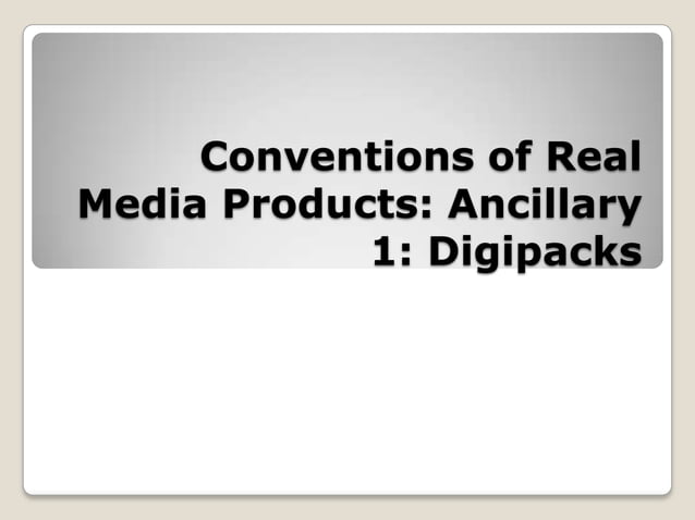 Conventions of real media products | PPTX