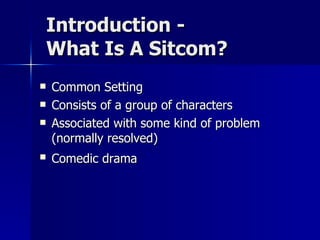Conventions of sitcom | PPT