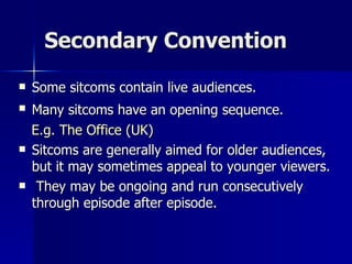 Conventions of sitcom | PPT