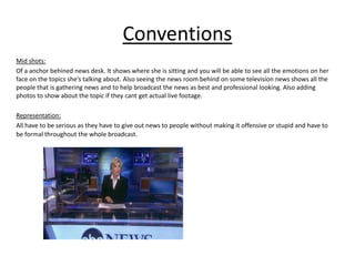 Conventions of television news new | PPTX