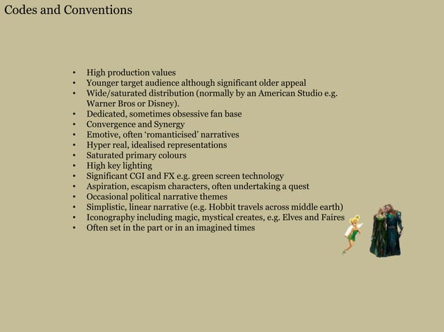 Conventions of the Fantasy genre | PPTX | Fantasy | Genres