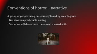 Conventions of the horror genre | PPT