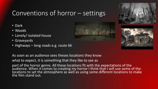 Conventions of the horror genre | PPTX