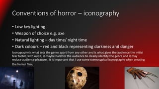Conventions of the horror genre | PPTX