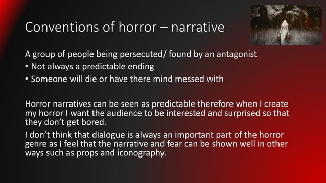 Conventions of the horror genre | PPTX