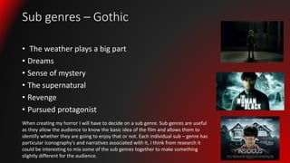 Conventions of the horror genre | PPTX