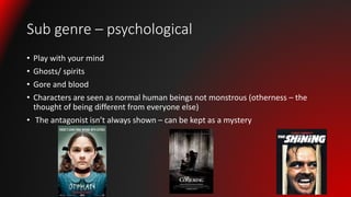 Conventions of the horror genre | PPTX