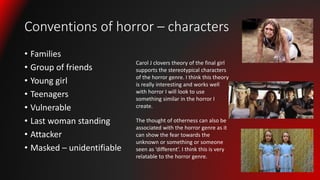 Conventions of the horror genre | PPT