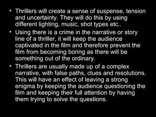 Conventions of thriller genre | PPT
