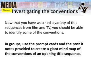 Conventions of title sequence | PPT