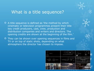 Conventions of title sequences | PPT