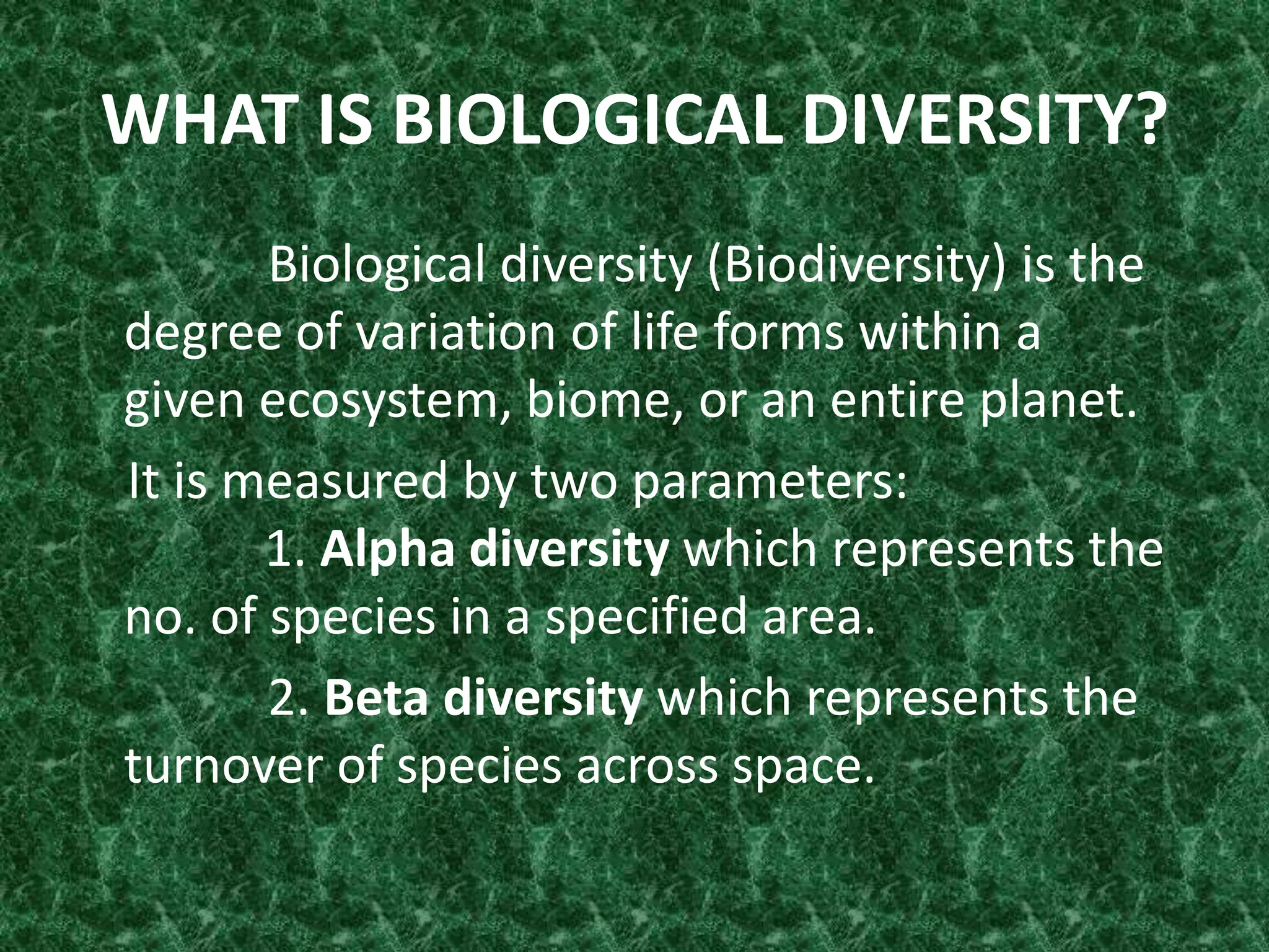Conventions on biological diversity | PPTX