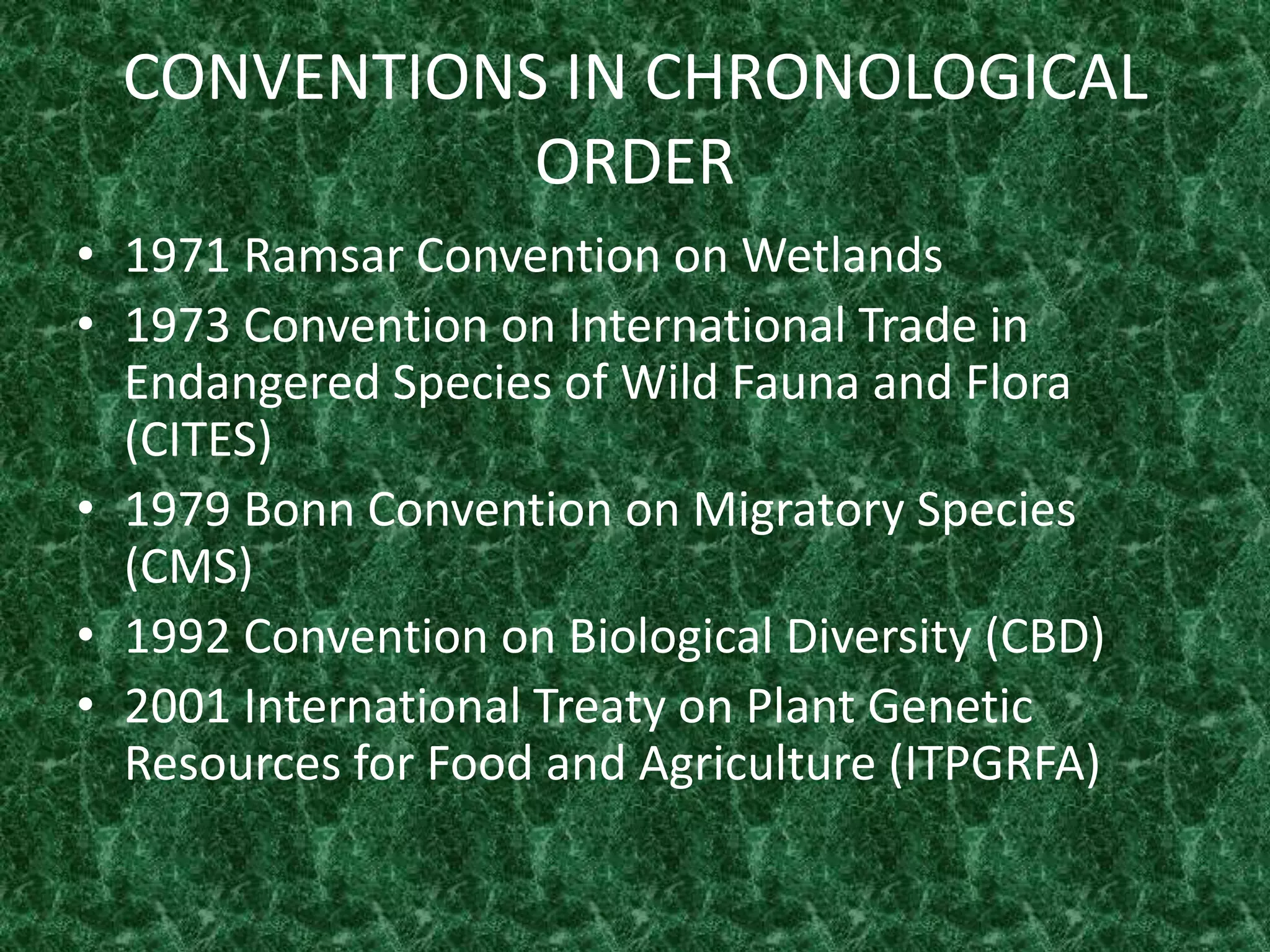 Conventions on biological diversity | PPTX