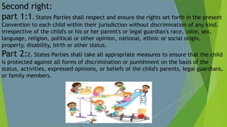 Conventions on the right of the child | PPTX