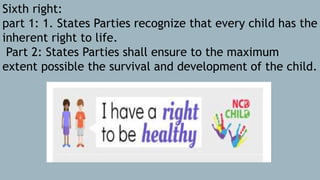 Conventions on the right of the child | PPTX