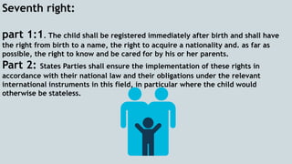 Conventions on the right of the child | PPTX