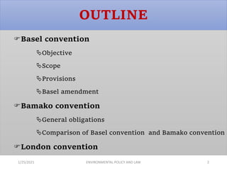 Conventions on waste by Biniam Belete @JU | PPTX | Environmental ...