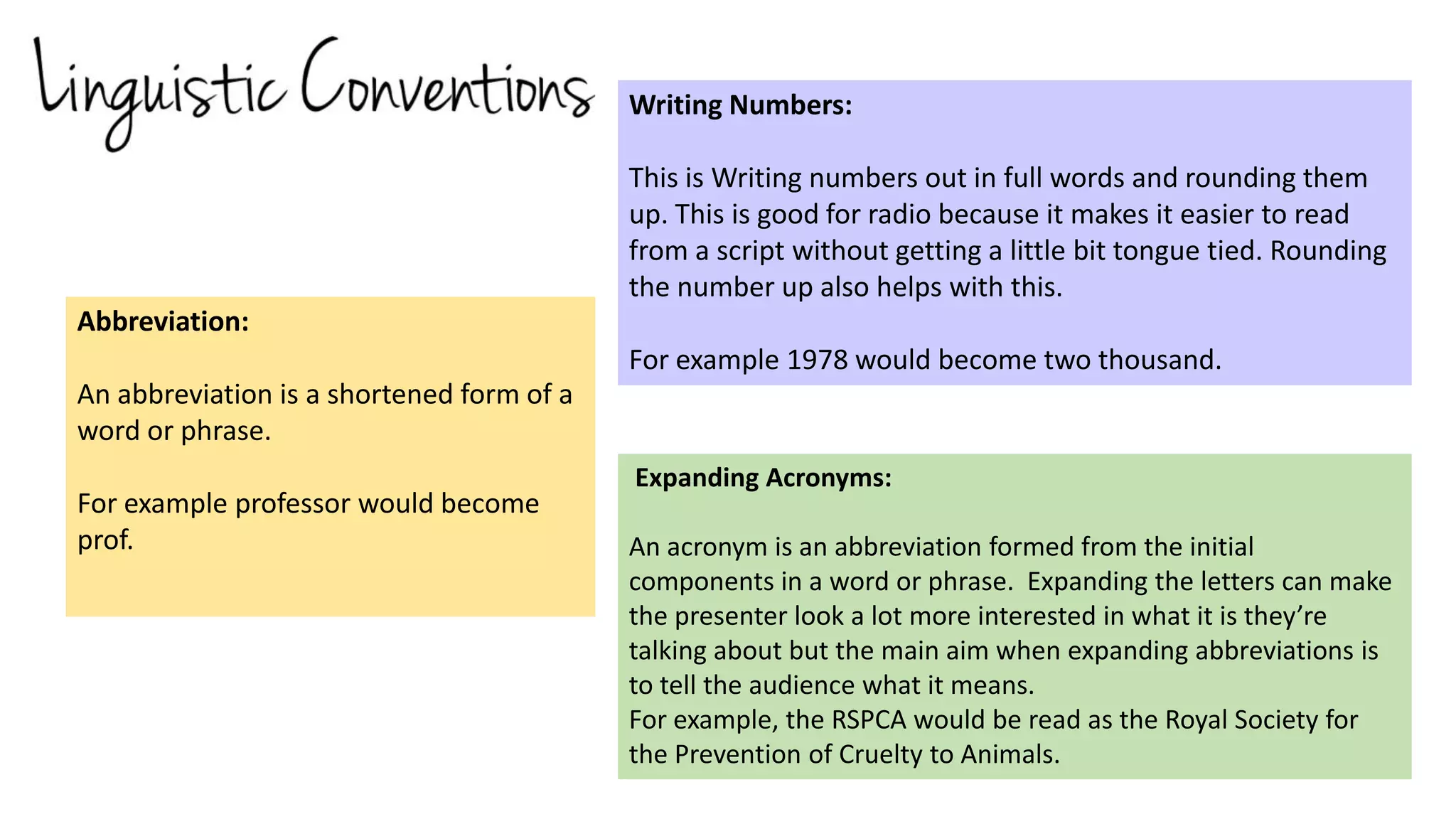Assignment 1: Conventions when Scriptwriting for Radio | PPTX