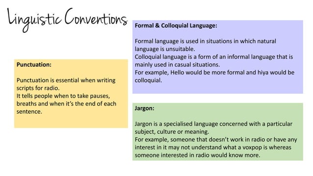 Assignment 1: Conventions when Scriptwriting for Radio | PPTX | Talk ...
