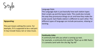 Assignment 1: Conventions when Scriptwriting for Radio | PPTX