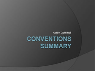 Conventions summary | PPT