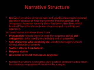 Conventions used in horror films | PPT