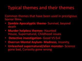 Conventions used in horror films | PPT