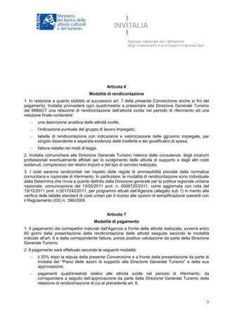 Convenzione Dg Turismo Mibact - invitalia | PDF