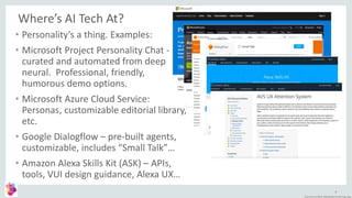 Conversational UI and Personality Design: How Not to FAQ It Up | PPT