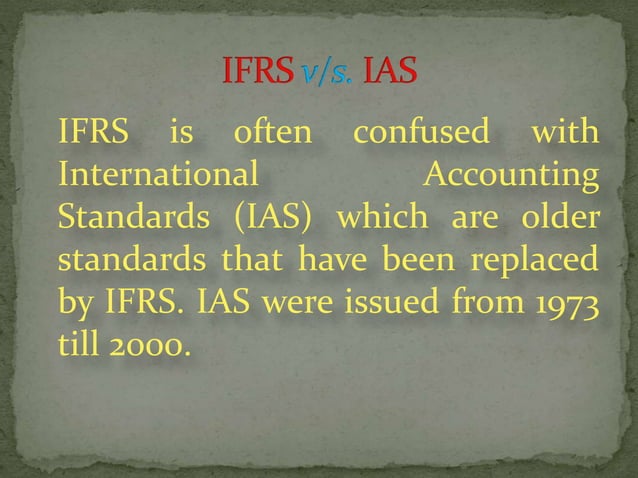 IFRS Convergence With Indian Accounting Standards | PPTX
