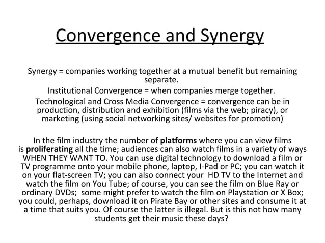 Convergence and synergy | PPT