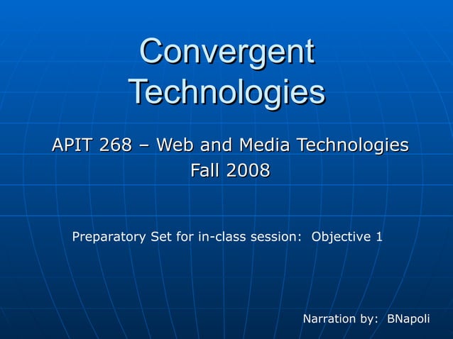 Convergent Technology - Basics | PPT