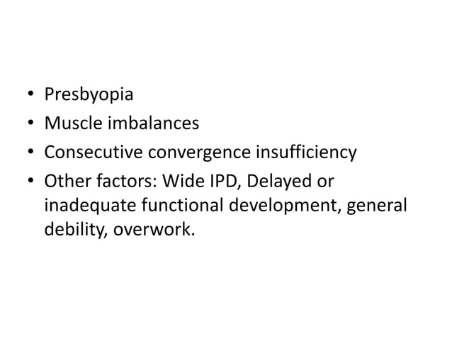 Convergence insufficiency | PPTX | Eye and Vision Conditions | Diseases ...