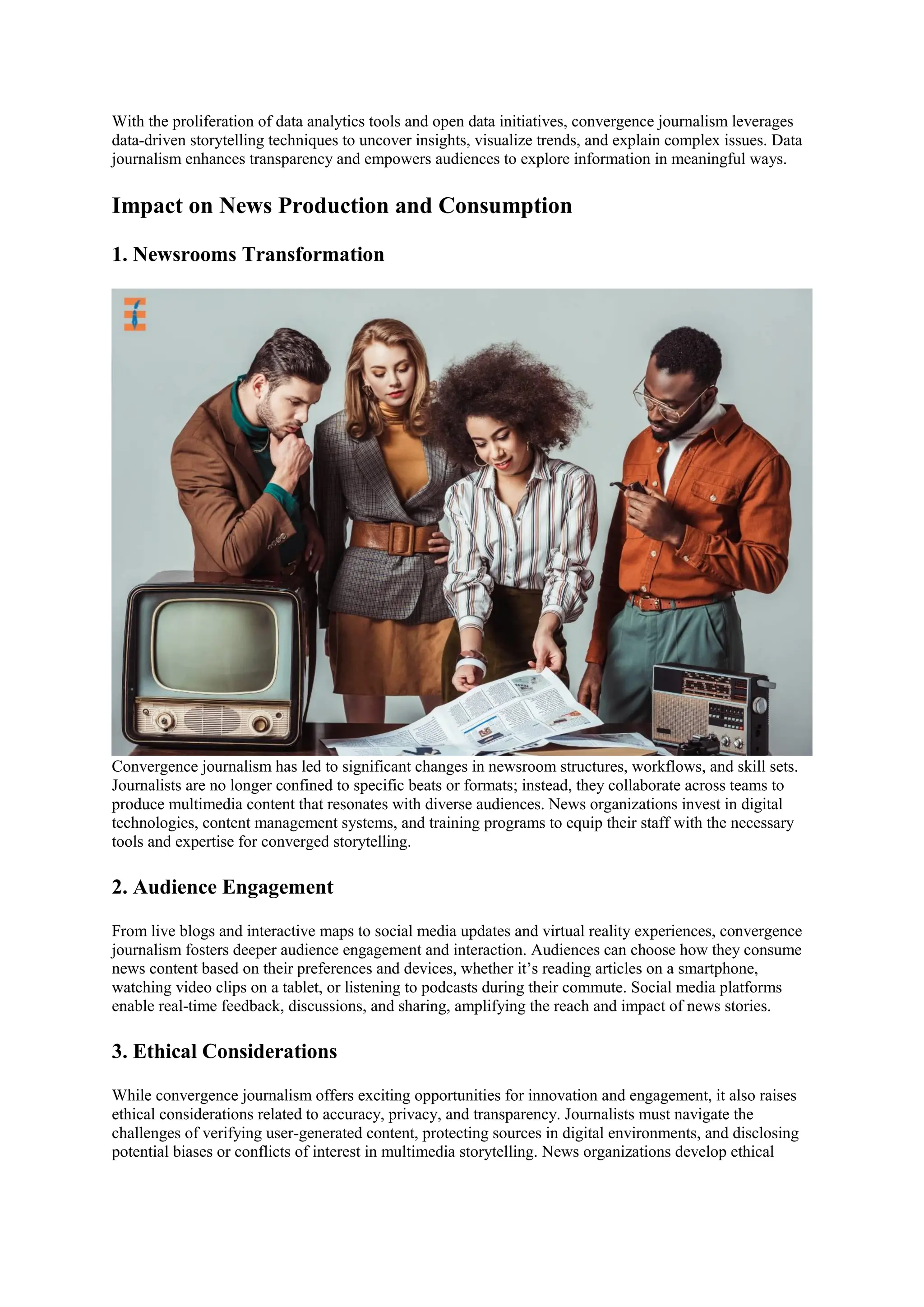 Convergence Journalism: The Evolution of Media Integration | PDF